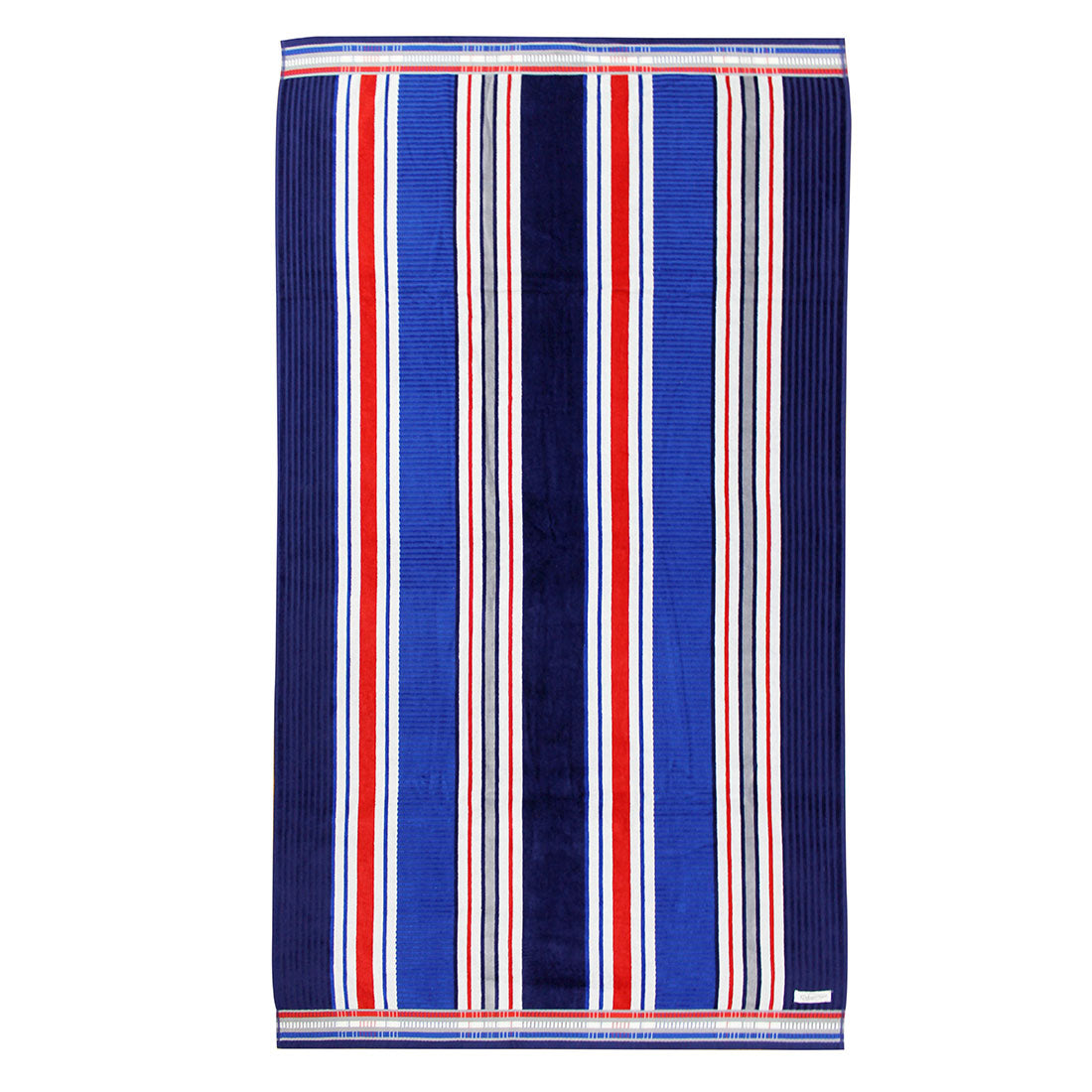 Cotton Velour Beach Towel- Marine Stripe – Onkaparinga